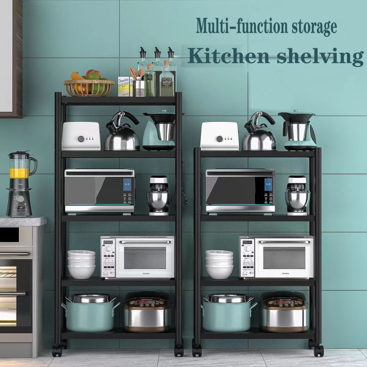 【COD】Kitchen Organizer Storage Rack Metal Kitchen Rack Microwave Oven ...