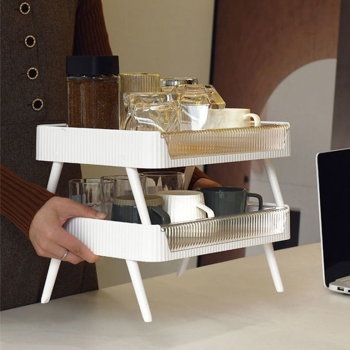 Cup Drainer Household Storage Rack Foldable Cup Holder Desktop Double ...