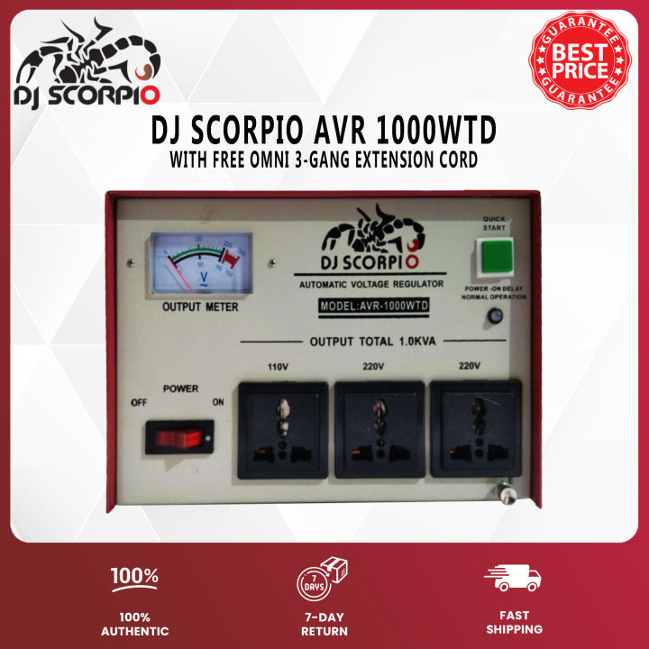 DJ SCORPIO (AVR-1000WTD) - Automatic Voltage Regulator 1000 Watts AVR ...