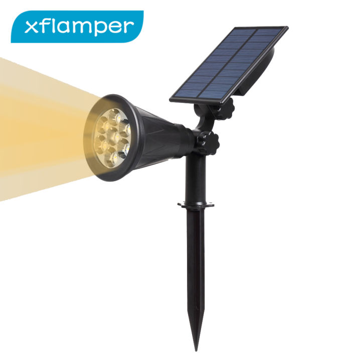 2021xflamper 12 LED Outdoor Solar Light Adjustable Landscape Spotlights ...