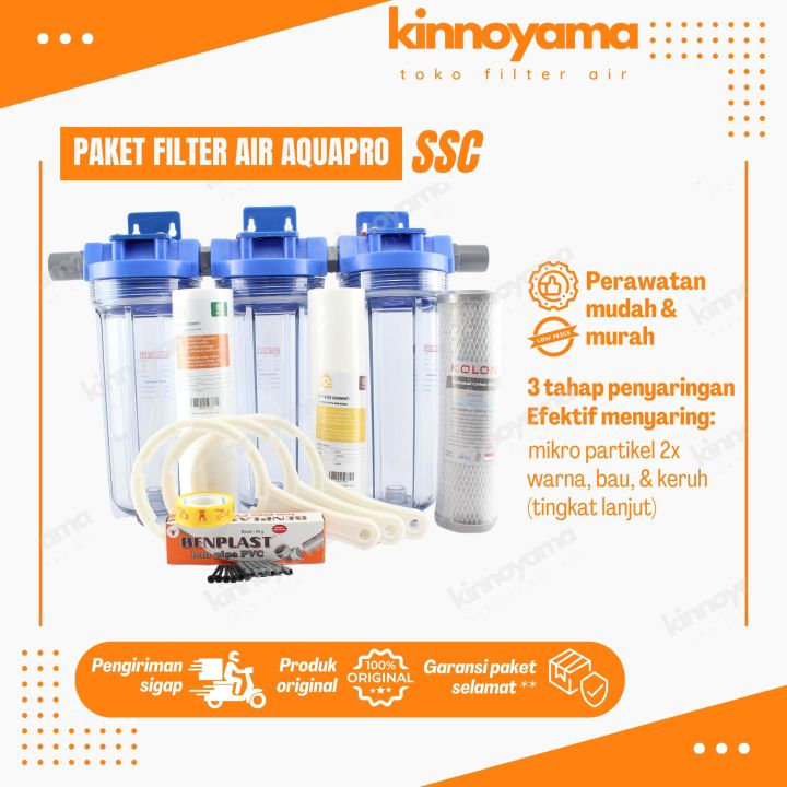 Paket Filter Air Toren 10 Inch / Filter Air Sumur Keruh Berpasir ...