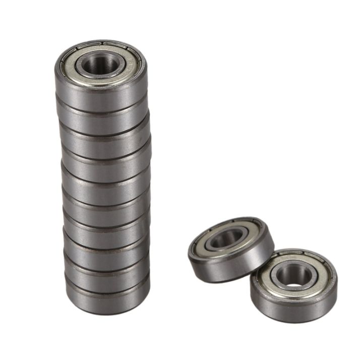 12 Pcs 608Z 22mm x 8mm x 7mm Single Row Deep Groove Ball Bearing ...