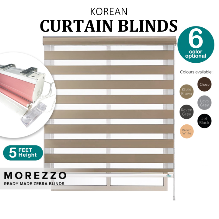 Brown white Korean Curtain Blinds 60/80/100/140/180*160CM Blinds for ...