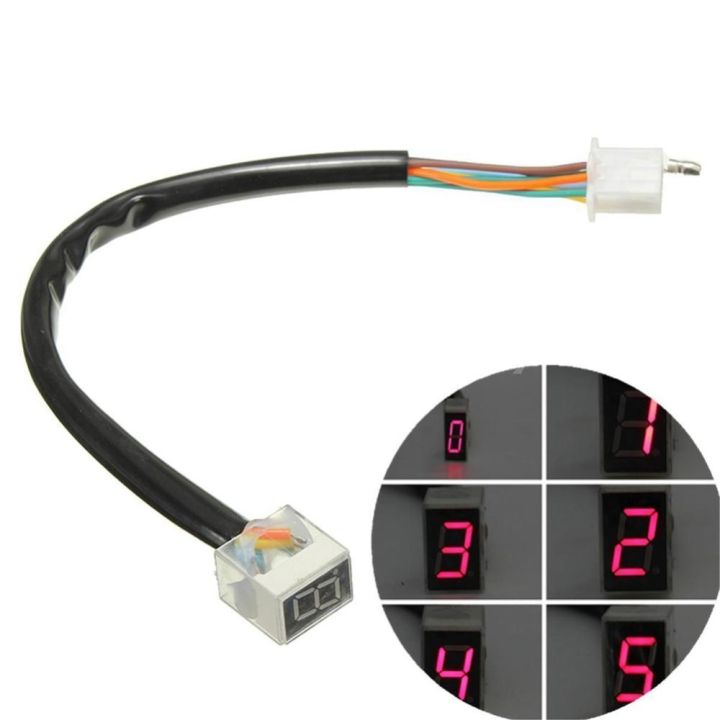 Universal Motorcycle LED Digital Gear Indicator Display Shift Lever ...