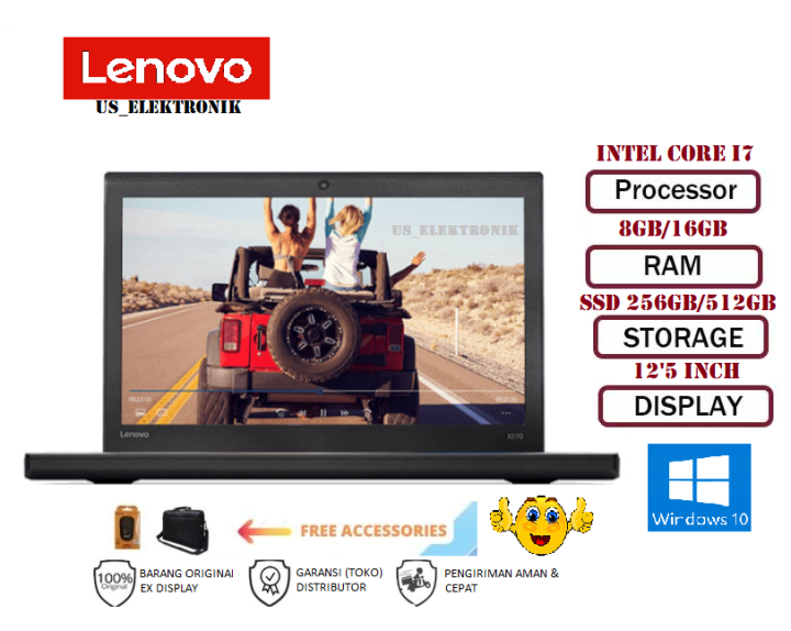 SLIM ELEGAN LAPTOP LENOVO THINKPAD X270 CORE I7 GEN 6 RAM 16GB/512SSD ...