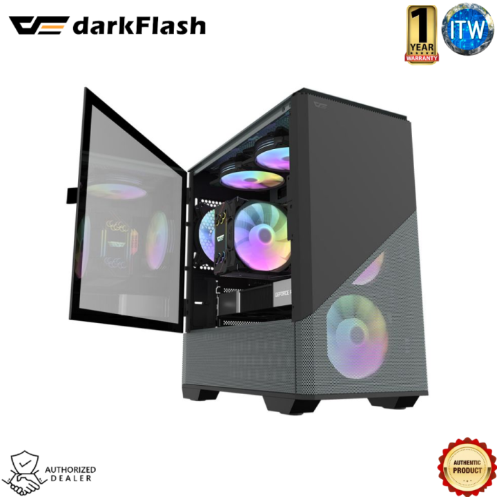 Darkflash DLC31 Mini mATX Gaming PC Case (GRAY) | Lazada PH