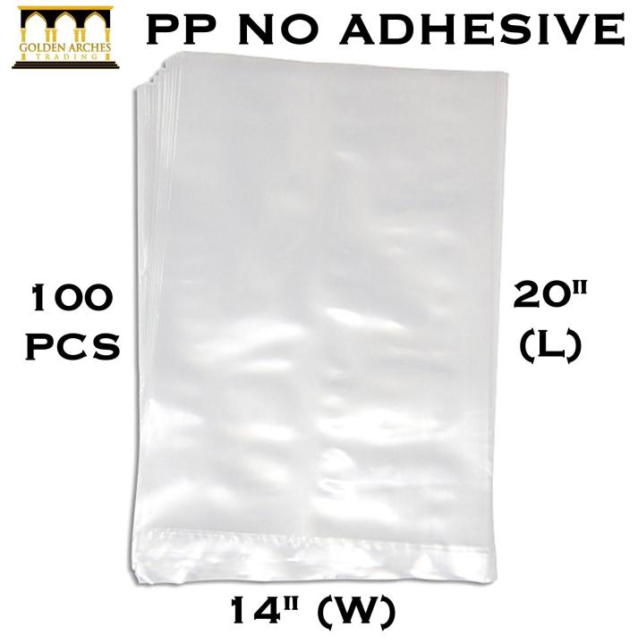Transparent 100PCS SET PP Plastic Bag 14x20 inches (No Adhesive ...