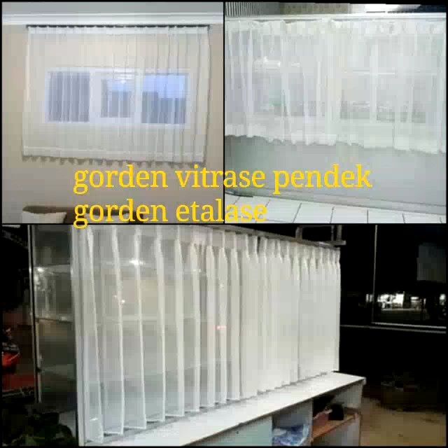 gorden vitrase pendek gorden etalase | Lazada Indonesia