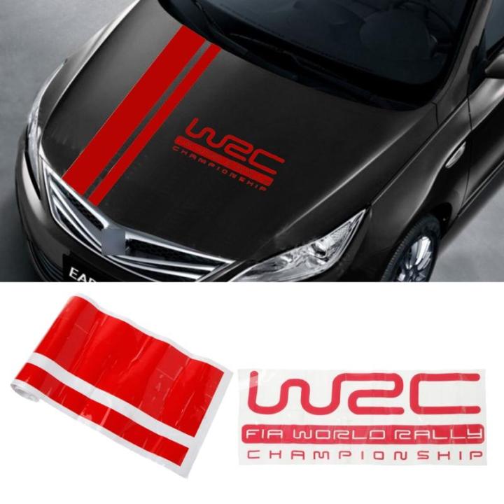 110*15cm WRC Stripe Racing Sports Car Hood Cover Vinyl Decal Sticker ...