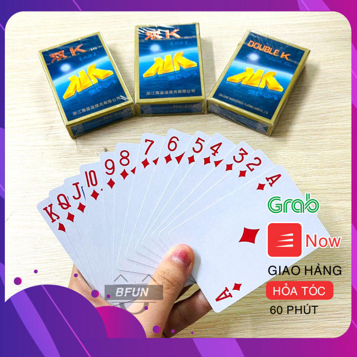 Bộ bài tây Double K giấy loại tốt kích thước 9x6 cm | Lazada.vn