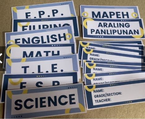 Blue Design Aesthetic Subject Sticker | Lazada PH