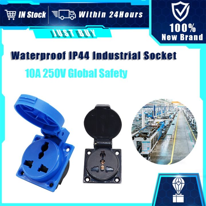 Universal IP44 Industrial Socket 10A 250V Multi-function Waterproof ...