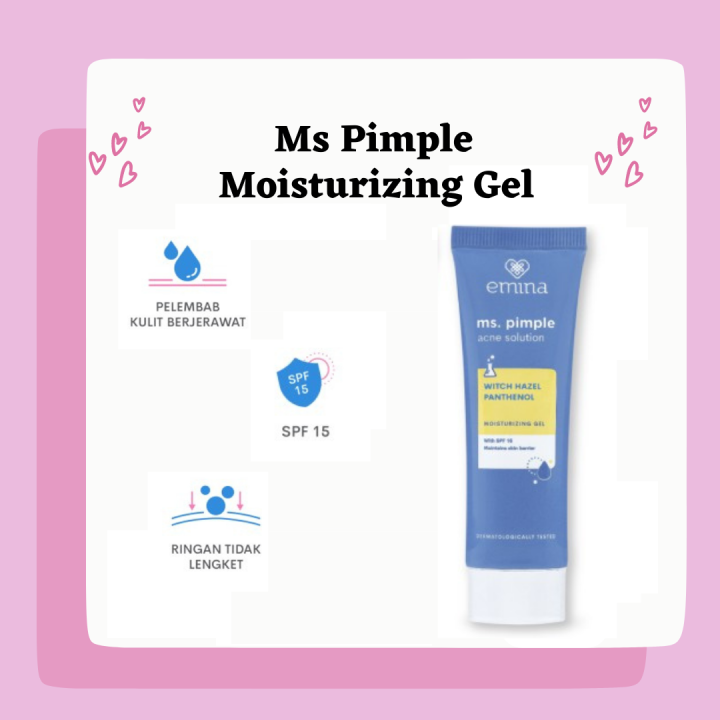 Emina Ms Pimple Acne Solution Moisturizing Gel 20 mL - Pelembab Wajah ...