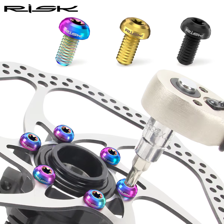 RISK Mountain Bike T25 Disc Screw M5x10 Plum Blossom Disc Brake Disc ...