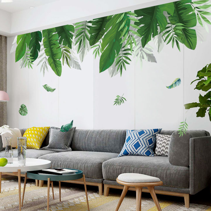 Green Plant Wall Sticker for Living Room Decoration Art Home Decal ...