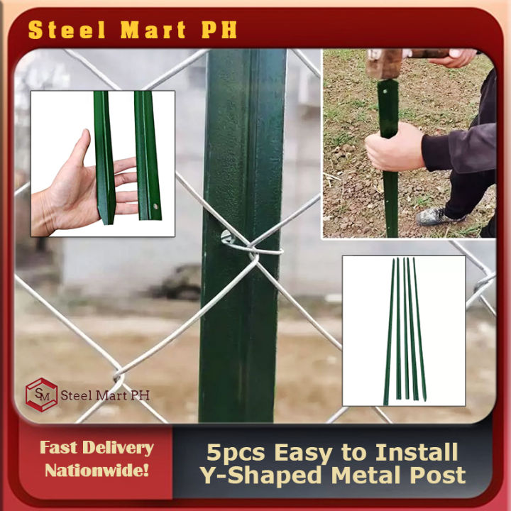Fence Pole Wire Fence Pole 5pcs/Pack Y-Shaped Triangular Iron Pole ...