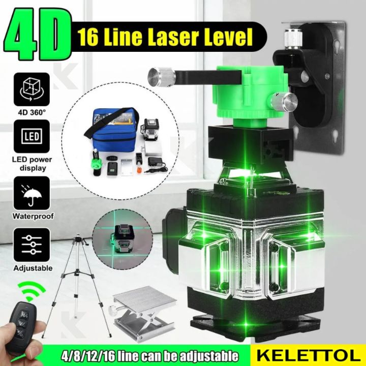 4d 16 Line Waterpass Laser Bangunan Level Leser Bangunan Keramik ...