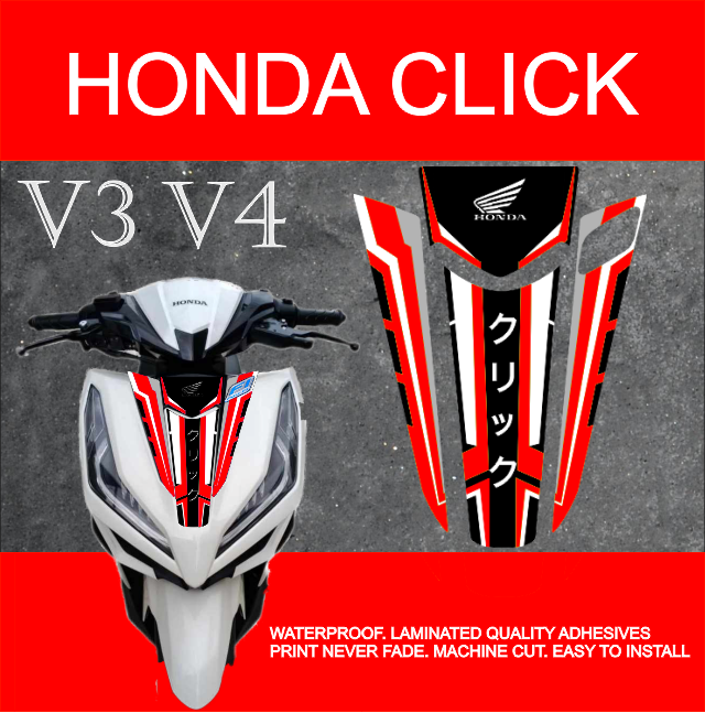 Honda Click V3 V4 M Front Decals Sticker | Lazada PH