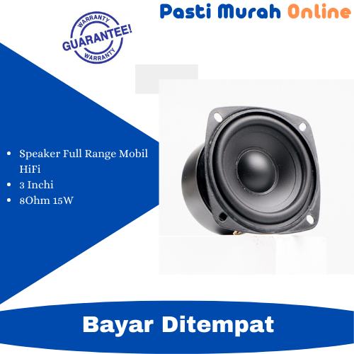 Speaker Full Range Mobil HiFi 3 Inch 8Ohm 15W dapat dipasang pada pintu atau sudut mobil - AL1D ...