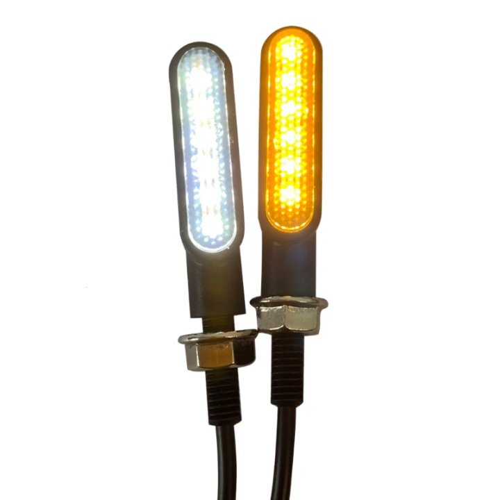 12V Motorcycle LED Flowing Water Blinker Signal Lamp 1 Pair Turn ...