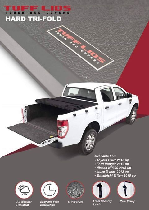 Ford Raptor 2018-2022 NO DRILL Tufflids Thailand Trifold Pick Up Cover ...
