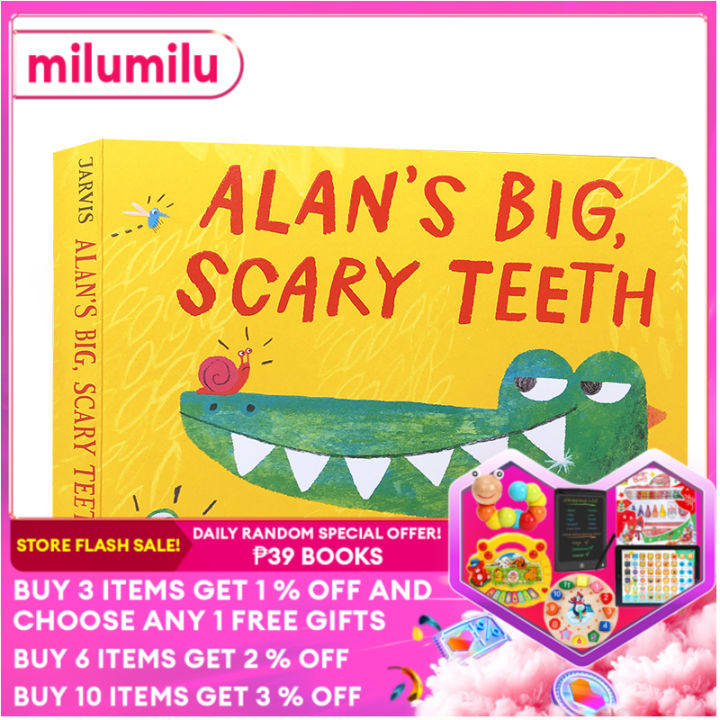 milu Alan's Big Scary Teeth Children's Picture Book Toddler Board Book ...