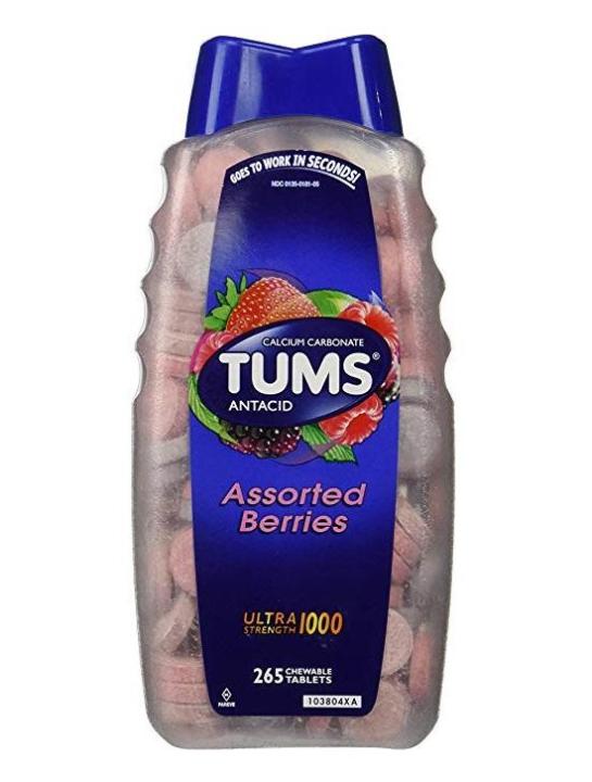 Tums Ultra Assorted Berries 265 Chewable Tablets - Maximum Strength ...