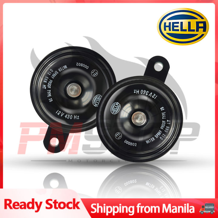 Original HELLA Horn Classic Horn Set Value Range for Motorcycle and Cars 12V 1pair | Lazada PH