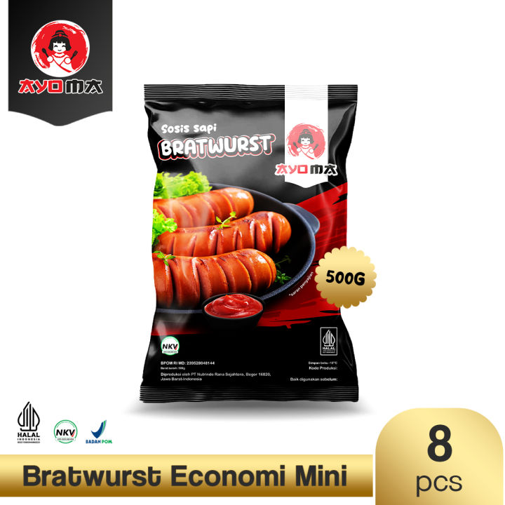 Ayoma Sosis Bratwurst Ekonomi isi 8 pcs 500 gr | Lazada Indonesia