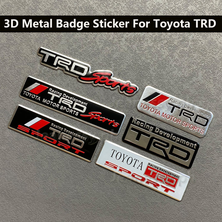 3D Car Sticker Metal Front & Rear Sign TRD SPORTS Logo Emblem Decal ...