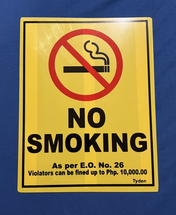 A-Mart High Impact Plastic Signage 8.5 x11 inches No Smoking Sign Not ...