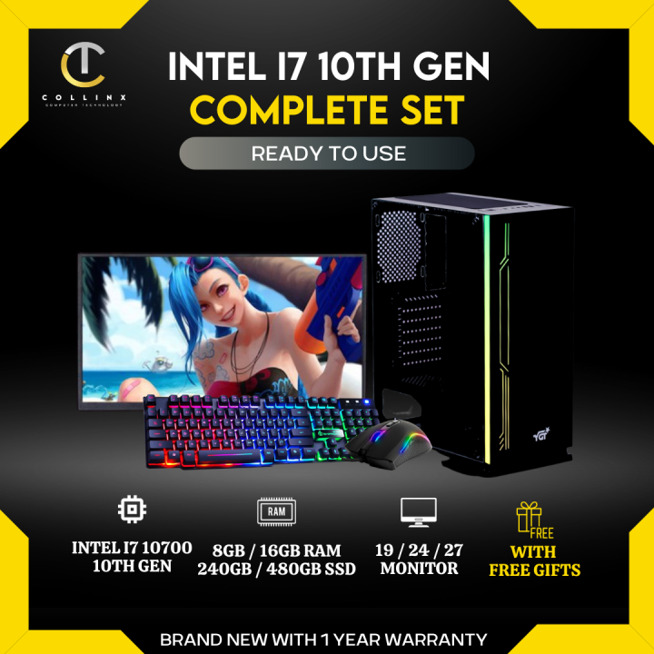[ COMPLETE PC SET ] Intel Core i7 10700 10th Gen CPU Desktop Package ...