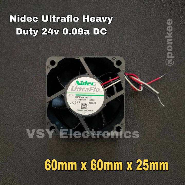 Original Nidec Ultraflo Heavy Duty 24v 0.09a DC Fan Blower Cooler 60mm ...