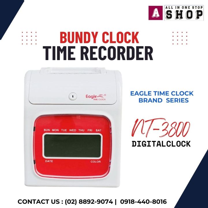 Digital Bundy Clock w/ Free 100pcs Timecard | Bundy Clock | Time ...