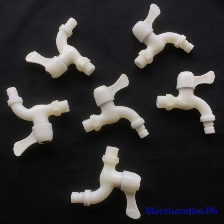 1pc PVC White Plastic Fuacet with Hose Bibb Wall Mounted Faucet | Lazada PH