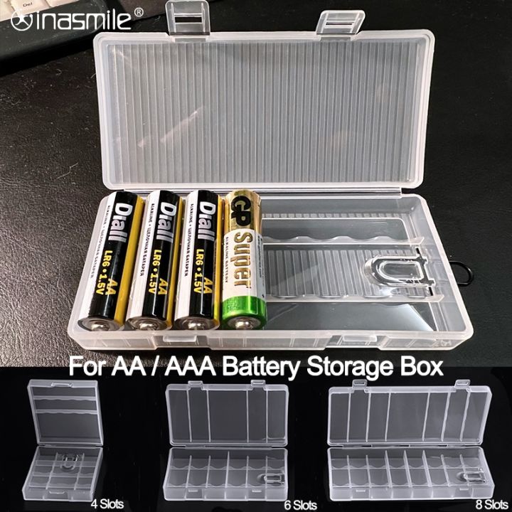 2 4 8 Slots AA AAA Plastic Battery Holder Storage Box Battery Case ...