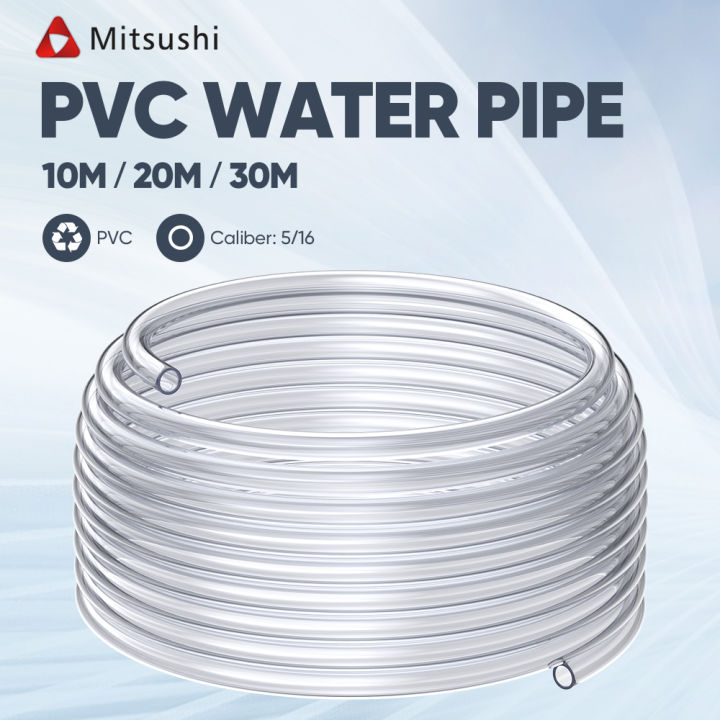 Mitsush 30m Transparent PVC Water Pipe 5/16 Diamete Soft Hoses Water ...