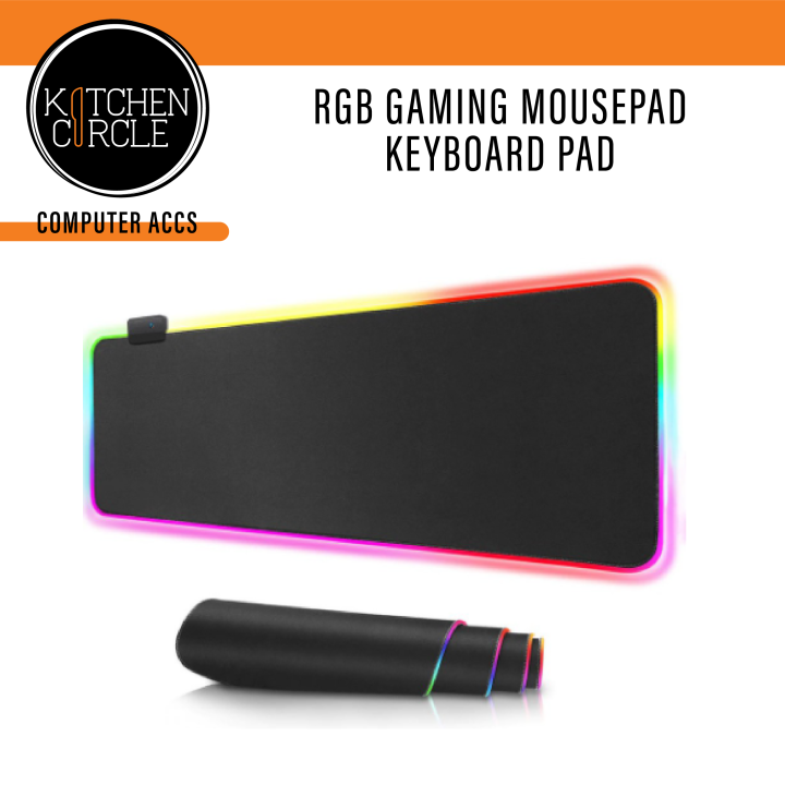 RGB Colorful Gaming Mousepad Keyboard Pad | Lazada PH