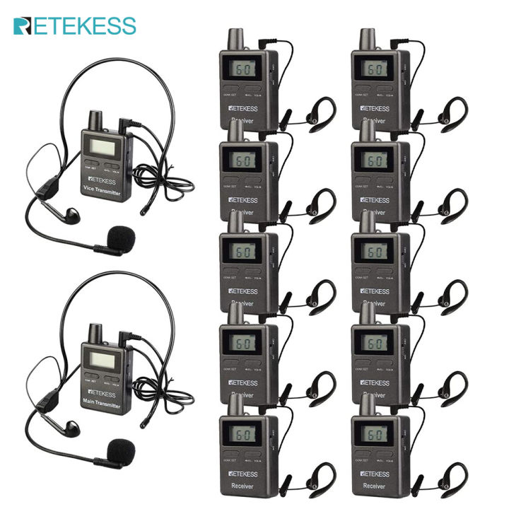 Retekess TT105 Tour Guide System Wireless Church Translation Assistive Listening for Travel ...