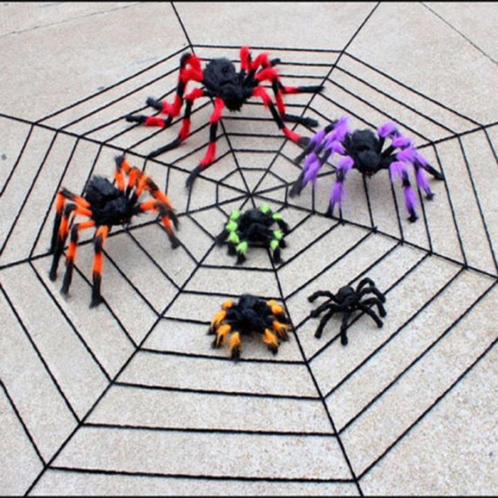 Spider Halloween Decoration Haunted House Spider Web Prop Indoor ...
