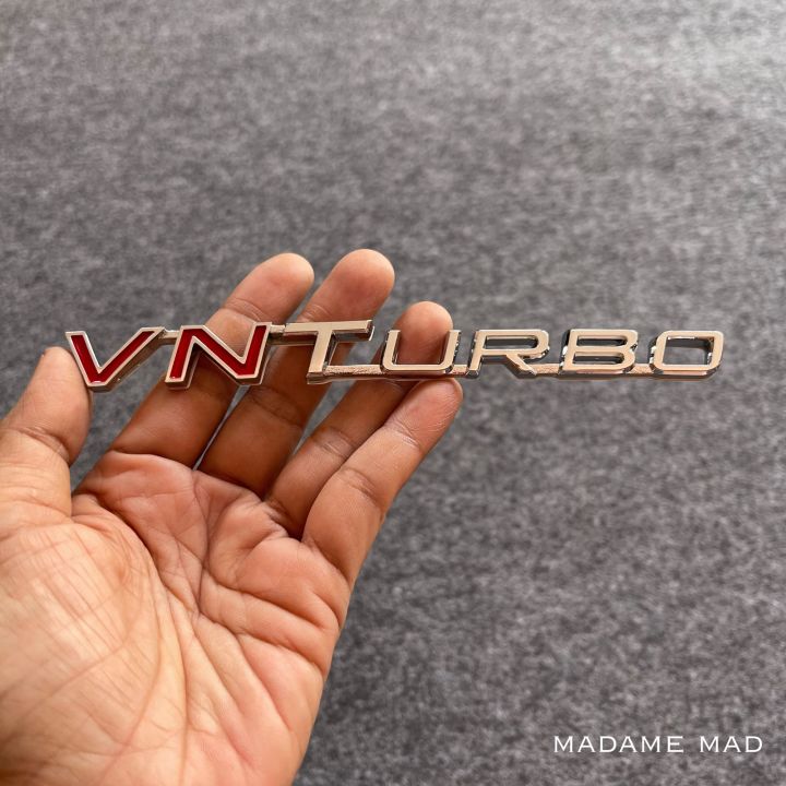 โลโก้ VN TURBO ไซส์กลาง ติดกระจังหน้า TOYOTA FORTUNER ขนาด 16.5x1.5cm ...