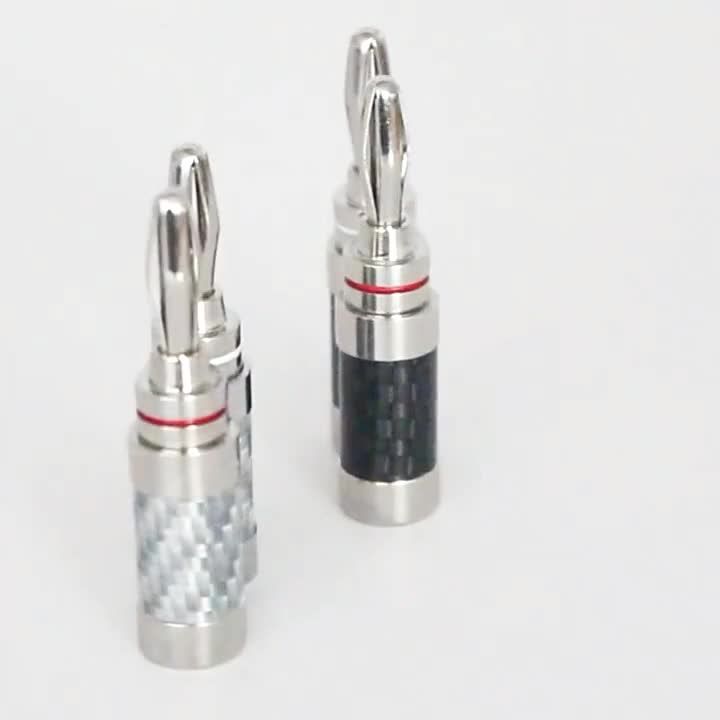 Banana Plug Carbon Fiber Copper Rhodium Plated Hifi Speaker Terminal ...