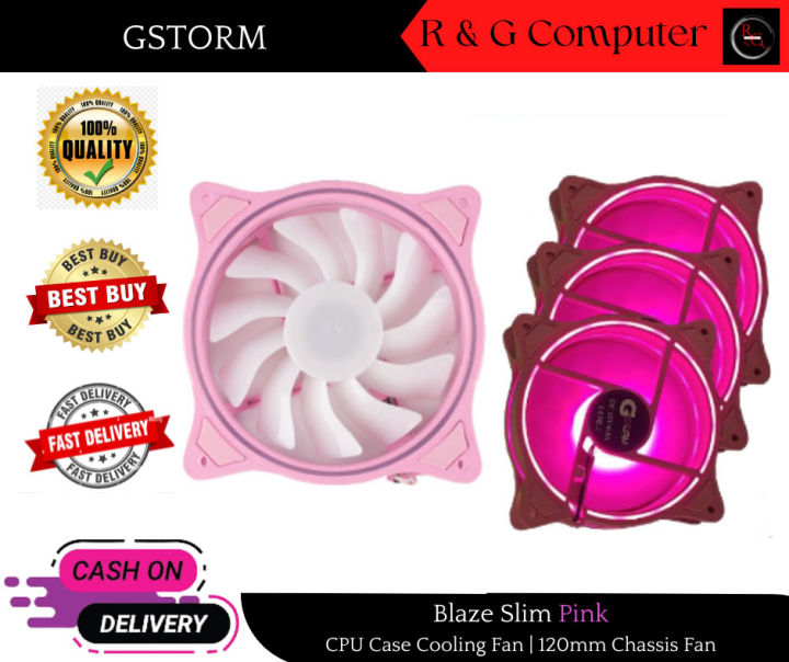 GSTORM BLAZE SLIM RING FANCY PINK | GAMING CHASSIS COOLING FAN FOR PC ...