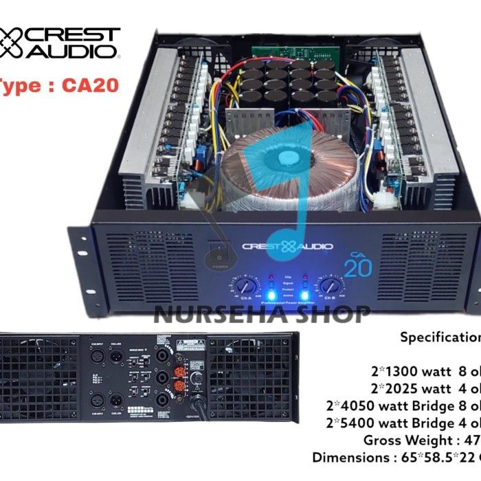 POWER AMPLIFIER CREST AUDIO CA20 /CA 20 BODY PANJANG | Lazada Indonesia