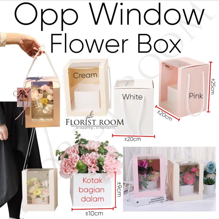 Opp Window Flower Box - Box Bunga | Lazada Indonesia