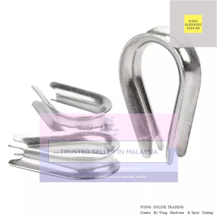 304 Wire Rope Thimble Stainless Steel 304 Cable Wire Thimble Eye 2mm ...