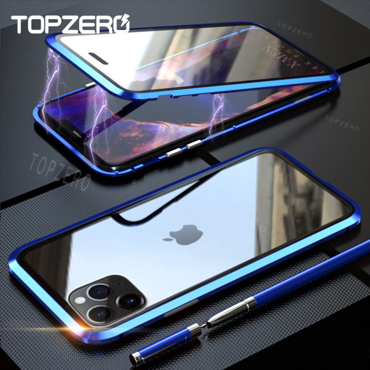 TOPZERO Cho iPhone 11 Pro Max 11 Pro XS Max X XS XR 7 8 Cộng Với 6 6S Cộng Với đôi-Mặt Kính 360 ...