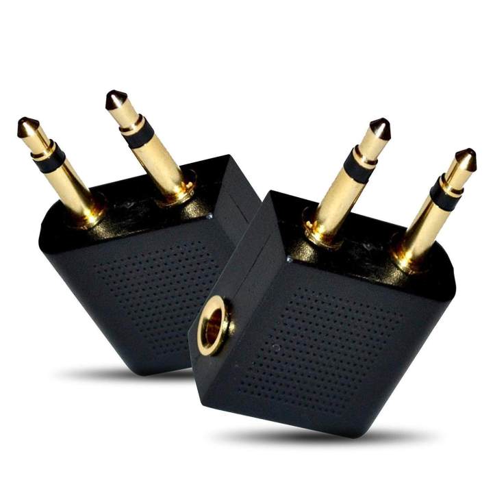 2 Pieces Gold Plated Airplane Flight Headphone Adapters |This Airline ...