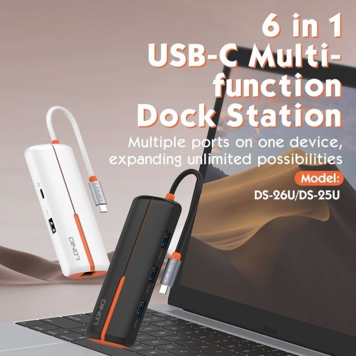 LDNIO DS-26U 5-in-1 Dock Hub | USB-C PD 100W | HDMI 4K | USB 3.0 ...