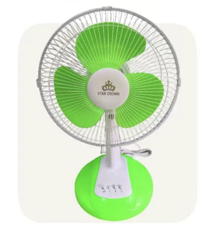 Star Crown /SEPTWOLVES DESK Fan with 12" star crown 16" Blade Electric ...
